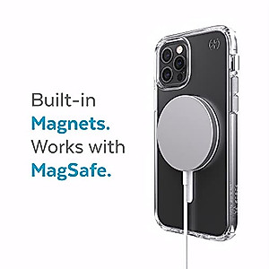 Speck Products Presidio Perfect Clear + MagSafe iPhone 12 / iPhone 12 Pro Case, Clear/Clear