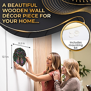 ZenChalet - Tree of Life Jigsaw Puzzles for Adults 200 Piece - Wooden Jigsaw Puzzle for Aduls, Perfect as Tree of Life Puzzle Gifts, Uniquely Shaped Pieces - Mind Puzzle for Adults