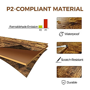 Yaheetech 35" Round Coffee Table for Living Room, 2-Tier Rustic Brown Wooden Coffee Table with Open Storage Shelf for Small Space, Apartment & Office