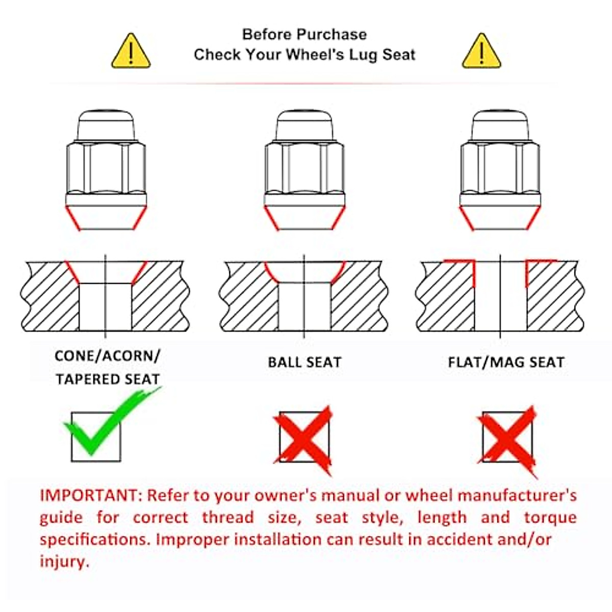 White Knight 1707S-20AM Chrome M12x1.50 Bulge Acorn Lug Nut, 20 Count (Pack of 1)