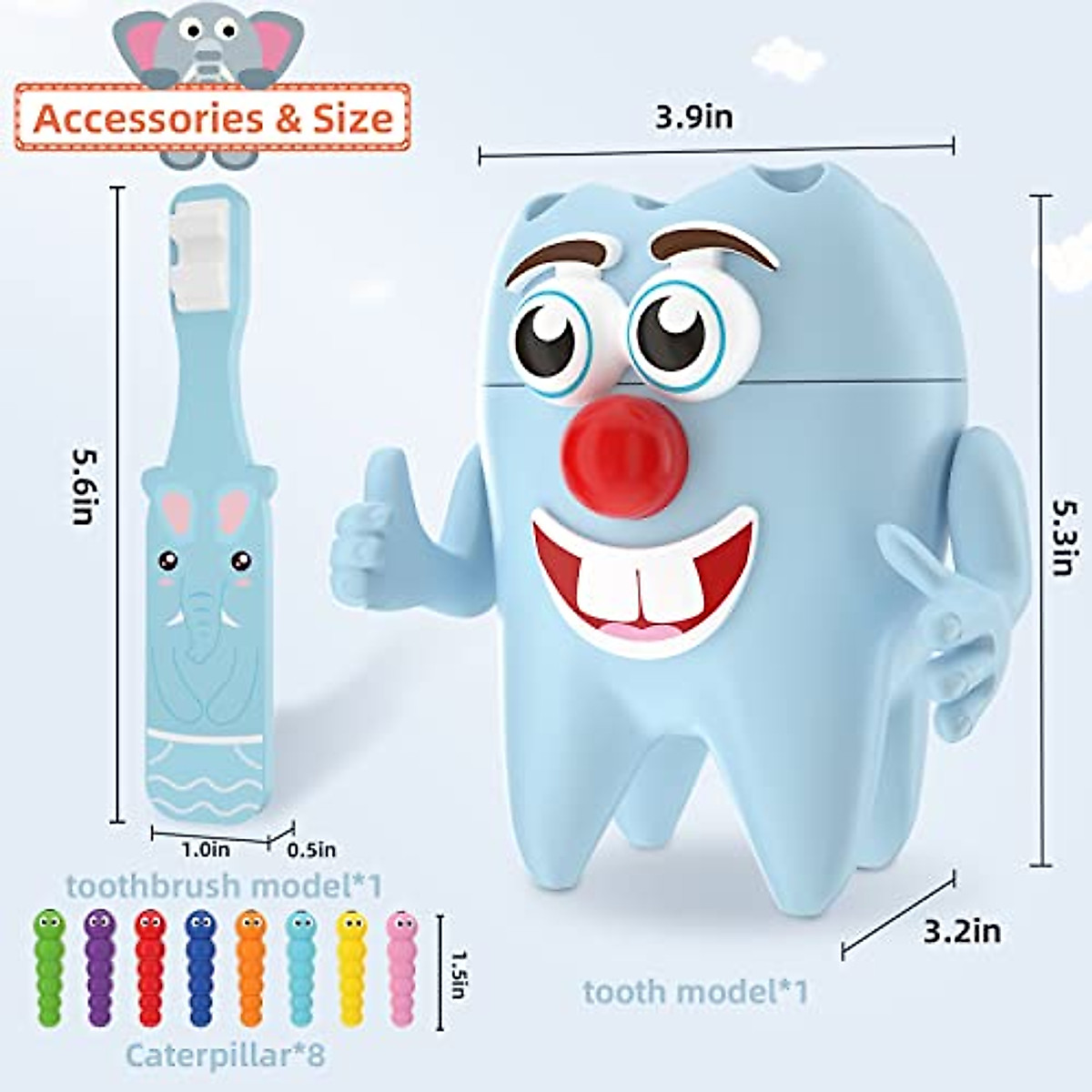 SmileBank Toddler Educational Teeth Brushing Toys for 3 4 5 6 Year Old Gifts for Girls Boys - Fine Motor Skills Developmental Toys Montessori Toys Preschool Learning Teeth Toys Magnetic Fishing Game