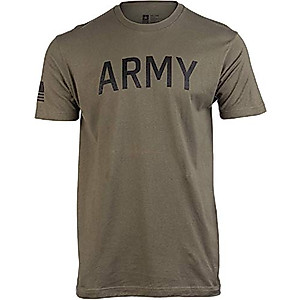 Army PT Style Shirt | U.S. Military Physical Training Infantry Workout T-Shirt-(MilGreen,M)