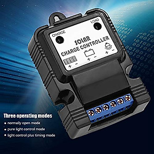 Junlucki 6V/12V Solar Charge Controller, Plastic Pwm Solar Controller, for Renewable Energy Sources Renewable Energy Accessories