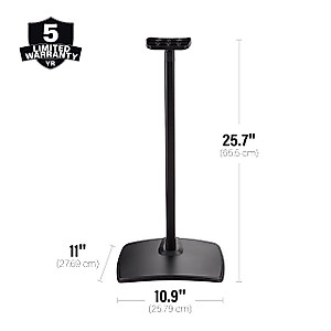 Sanus Height Adjustable Speaker Stands for Sonos Era 300™ (Pair)… (Black)