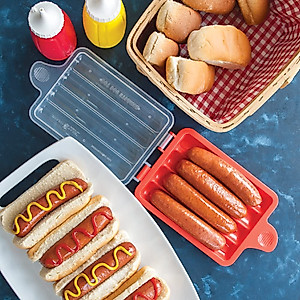 Nordic Ware Hot Dog Steamer,Red, TRV213677