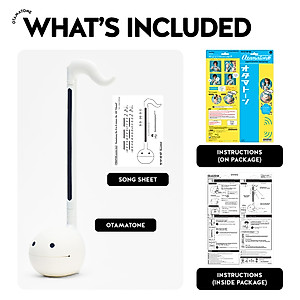 Otamatone Japanese Electronic Musical Instrument Portable Music Synthesizer from Japan by Maywa Denki Studio Award Winning, Educational Fun Gift for Children, Teens & Adults - White