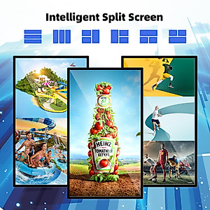 YIXZSWD 32 Inch Touch Screen Digital Signage, Smart Digital Calendar Digital Signage Display for Advertising,Plug&Play,Intelligent Split Screen,Built-in Speakers,Support HD-MI Input,Android System