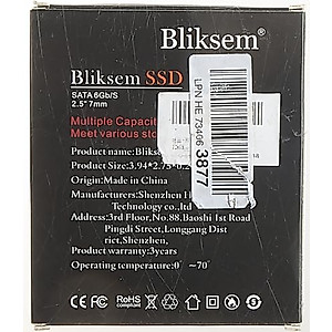 Bliksem SSD 128GB SATA III 6Gb/s Internal Solid State Drive 2.5″ 7mm(0.28″) 3D NAND TLC Chip Up to 550 Mb/s for Laptop and Pc KD650 (Black 128GB)
