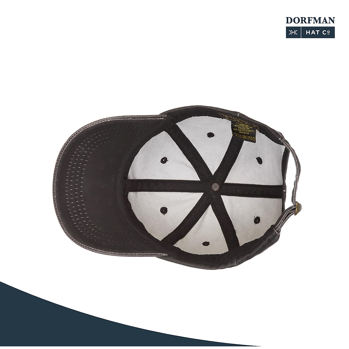 Dorfman Pacific Co. Men's Forever Weathered Cotton Cap, Black, One Size