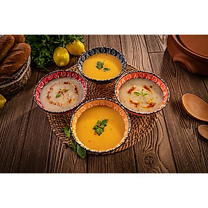 LUKSYOL Bowl Sets Ceramic Bowl Dessert Bowls Ice Cream Dishes Serving Bowl Snack Bowls Small Ceramic Bowls Rice Bowls Japanese Small Decorative Bowl Soup Bowls Bowls Set 6 Pcs