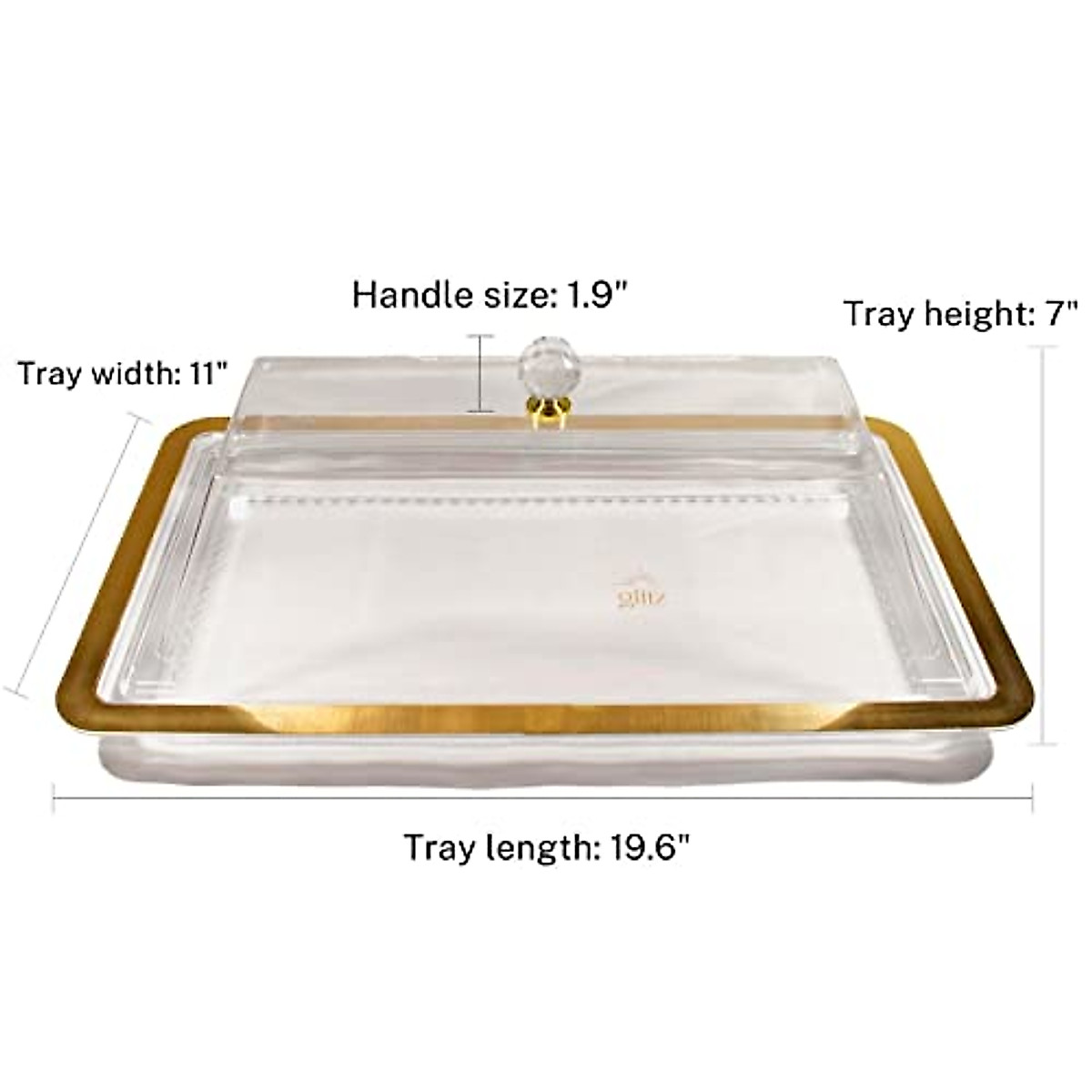 Glitz Halloween Acrylic Cake Stand with Dome Lucite Serving Tray with Lid Wedding Cake Stand with Cover Dessert Stands with Doilies Pastry Display Tray Party Cake Plate with Dome Cookie Tray