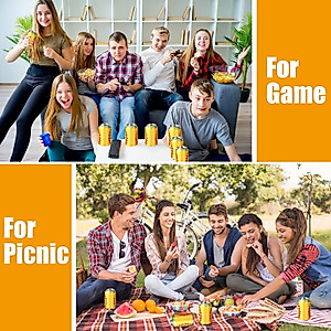 Raiten 26 Pcs Softball Beer Can Cooler Softball Party Favors Oktoberfest Softball Neoprene Drink Sleeve Collapsible Holder Insulator Holder Gift for Oktoberfest Coach Men Women(4.92 x 3.7 Inch)