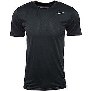 Nike Men's Dry Training Short Sleeve Dri-Fit Workout Shirt (White/Black/Black, Medium)