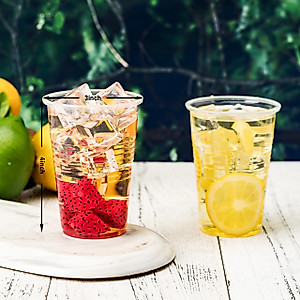 RACETOP 500 pack 9 oz Disposable Plastic Cups, Clear Plastic Cups Tumblers, Plastic Cups Bulk, Transparent for Wedding, Thanksgiving, Birthday, Halloween, Christmas Party