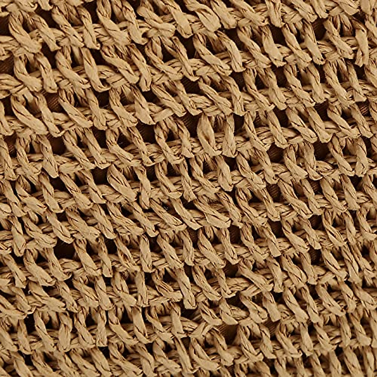 So'each Women's Handbag Wicker Woven Rattan Straw Tote Shoulder Bucket Bag Khaki