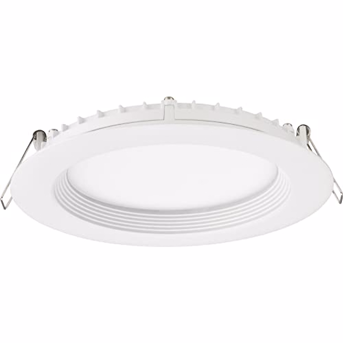 Juno WF6 REG SWW5 90CRI CP6 MW M2 Canless Wafer Recessed LED Downlight, Shallow Regressed Baffled Trim Style, 6-Inch, Matte White, 6-Pack