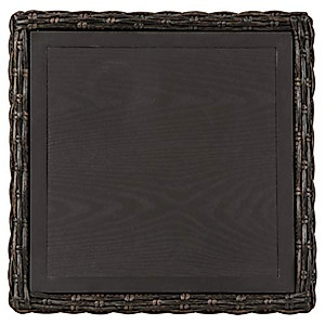 Signature Design by Ashley Grasson Lane Outdoor Rattan Square End Table with Storage, Brown