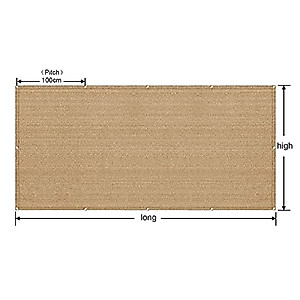 ALBN Balcony Privacy Screen Height 110/120/150cm Windproof Fence Shade Net Cover with Rope HDPE Used for Balcony Garden Patio (Color : Beige, Size : 110x200cm)