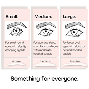 Wonderstripes Eye Lid Tape (Small) | Eyelid Lifting Strips for Hooded Eyes | Invisible Silicone Tape for Droopy Eyes | Multiple Sizes for All Eye Shapes | Makeup Compliant, Easy to Apply