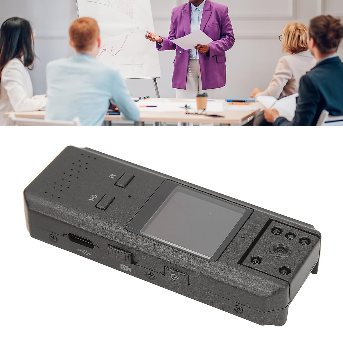 SALALIS HD Sports Camera, Aluminum Alloy Rear Clamp Mini HD Sports Camera Night for Riding