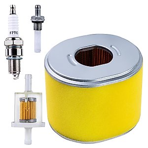 DemJamr 17210-ZE3-505 Air Filter Spark Plug Kit Fits Honda GX340 11 HP and GX390 13 HP Engine, Replaces 17210-ZE3-000 17210-ZE3-010 Air Filter