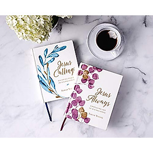 Jesus Always, Large Text Cloth Botanical Cover, with Full Scriptures: Embracing Joy in His Presence (A 365-Day Devotional)