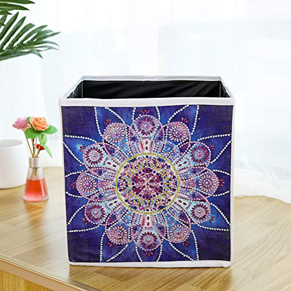 Storage Cubes with Diamond Painting, Organizer Container Folding Storage Box 5D DIY Diamond Painting Kits Art Craft for Desktop Toys Sundries Pantry Closet, Toys, Bedroom Organizer