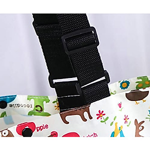 Upgrade Shopping Bag with Wheels Portable Trolley Bags Grocery Cart Hand Pulling Utility Folding Shopping Cart Ajustable Handle - Larger Size & Waterproof & Strong(White)