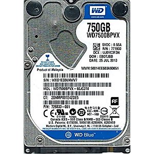 Western Digital Blue WD7500BPVX 750 GB Hard Drive - 2.5 Internal - SATA