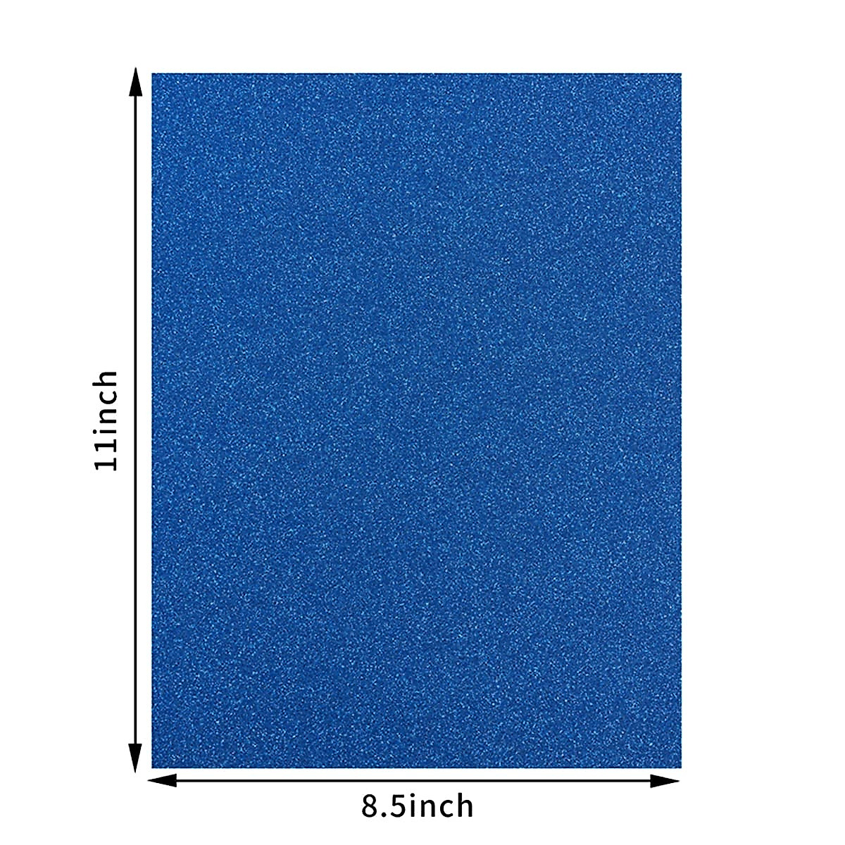 20 Sheets Glitter Thick Paper Cardstock Blank for DIY Birthday, Wedding Party Supplies, Invitation Cards Making, 8.5 x 11 inches (Blue)