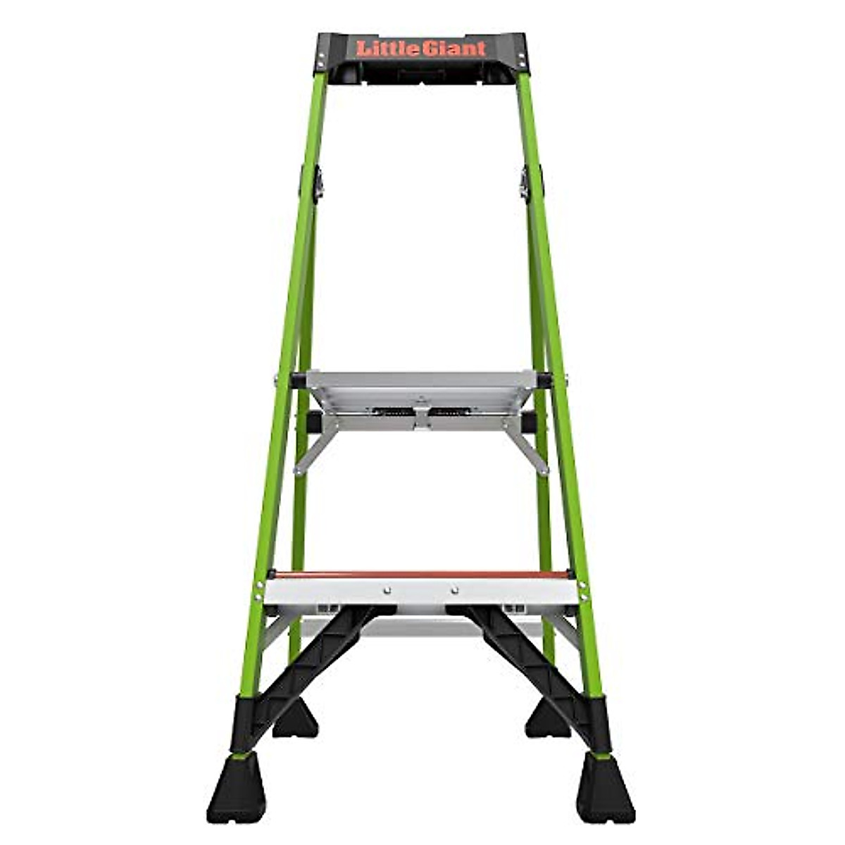 Little Giant Ladders, MightyLite, M4, 4 ft Stepladder, Ground Cue, Fiberglass, Type IAA, 375 lbs weight rating, Green, (15384-001)