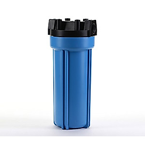 Hydronix HF5-10BLBK34 Water Filter Housing 10" NSF Listed RO, Whole House, Hydroponics - 3/4" Ports, Blue Body