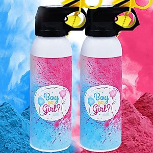 Gender Reveal Fire Extinguisher 2Pack Gender Extinguisher Smoke Powder Party with Pink or Blue Power for Baby Gender Reveal Boy Girl Photo Shoot Prop Colored Powder for Gender Reveal Ideas