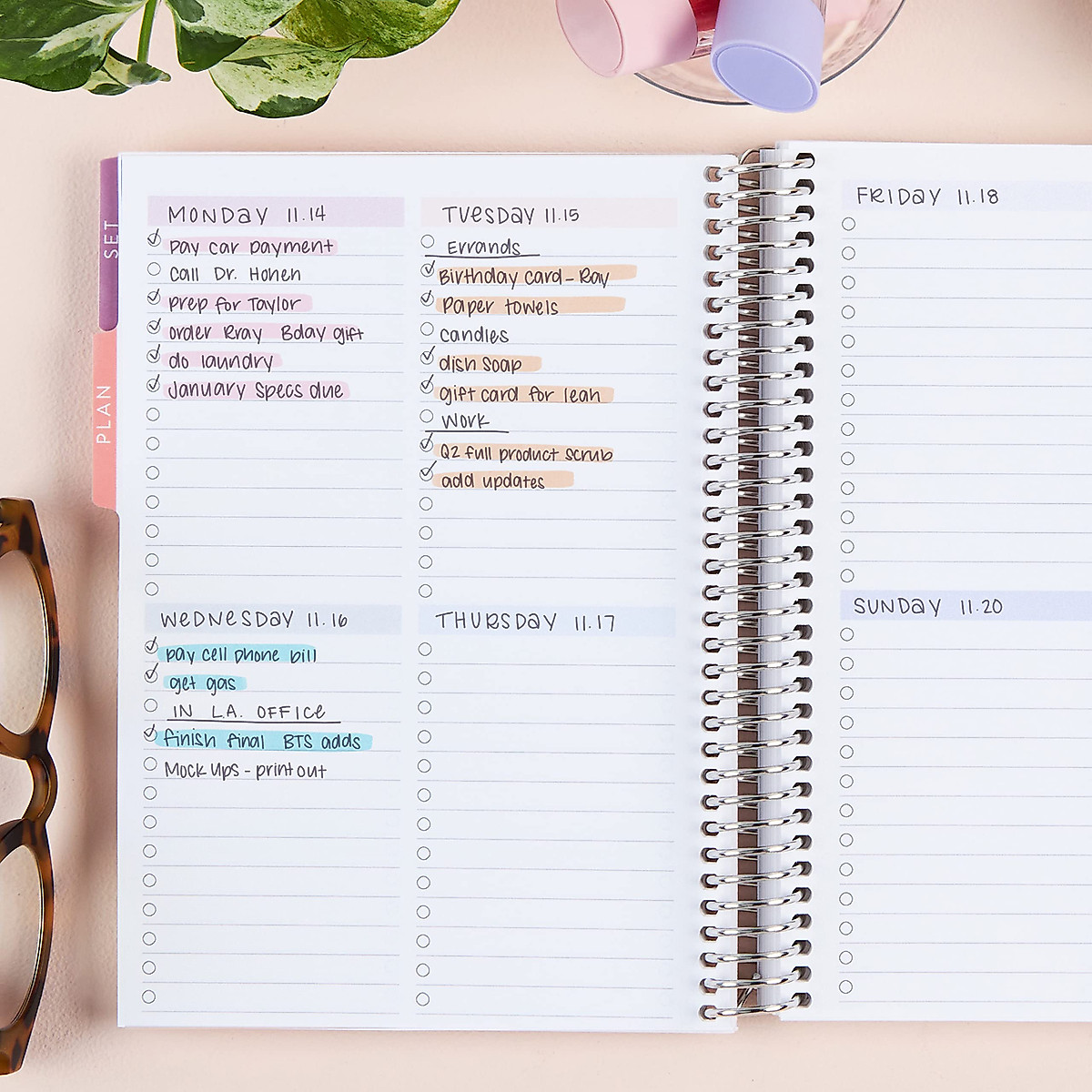 A5 Coiled Productivity Planner | All-in-One Project Checklists, Habit & Progress Trackers, Monthly Check-in's, Organizer & Journal | 160 pages, 80 lb. Mohawk Premium Paper, Designed by Erin Condren