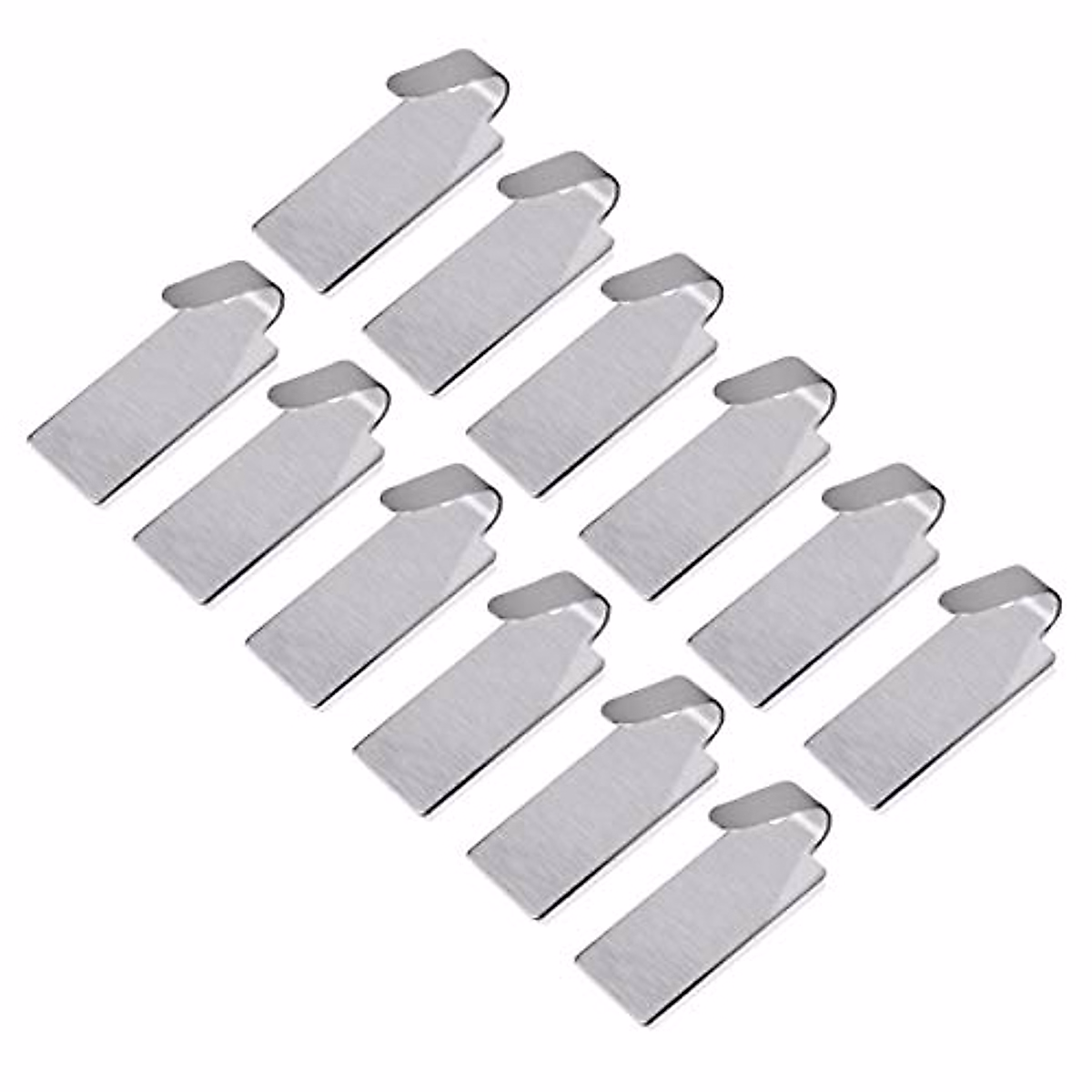 NOLITOY Adhesive Hooks 12pcs Stainless Steel Adhesive Hooks Heavy Duty Wall Hooks Hangers Hat Towel Hooks Hanging Towels Rack for Home Kitchen Bathroom Stainless Steel Hooks