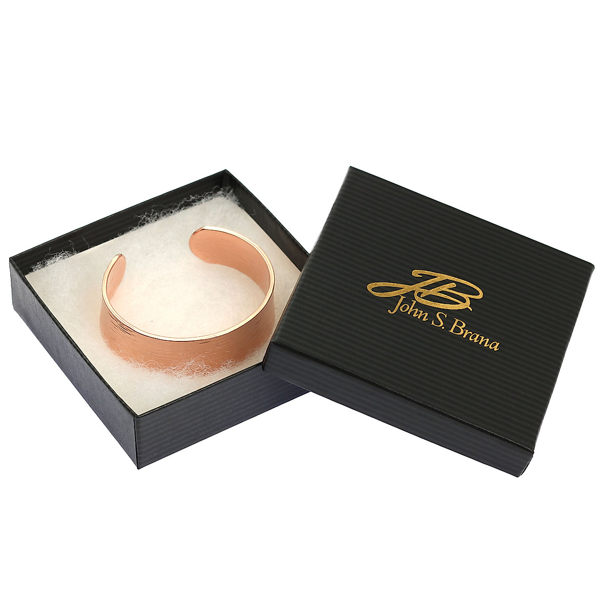 John S. Brana Chased Copper Cuff Bracelet - 100% Solid Copper Cuff Handmade Jewelry