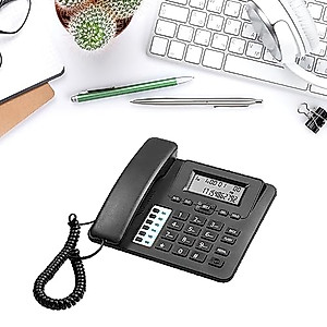 Telephone Landline Phone Caller Telephone Desk Display Number Storage Telephone for Home Office Hotel Restaurant Desktop Phone Office Telephone Conference Room Phone