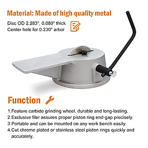 Manual Precision Piston Ring Filer End Gap Filer with 170 140 Grit Carbide Wheel Replace 80514,91089408
