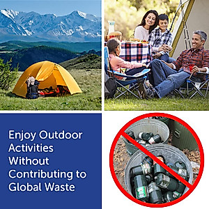 Flame King Refillable Gas Hauler 10 Pound Propane Tank with Carry Case and Adapter Hose