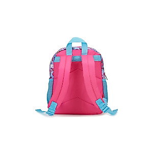 AI ACCESSORY INNOVATIONS Jojo Siwa Mini Backpack PURSE for Girls, Confetti Heart Shaped Pocket, Unicorn Print, 12” Bookbag w/Adjustable Straps