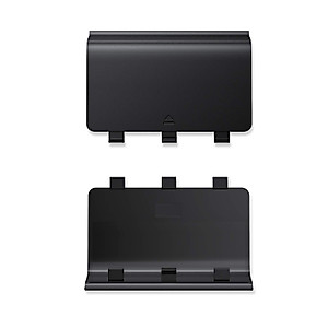 4 Pack Battery Back Cover for Xbox One/One S/One X Controller [NOT for Xbox Series X/S], Avorast Replacement Battery Back Shell Covers Compatible with Xbox One, One S, One X Controllers (Black)