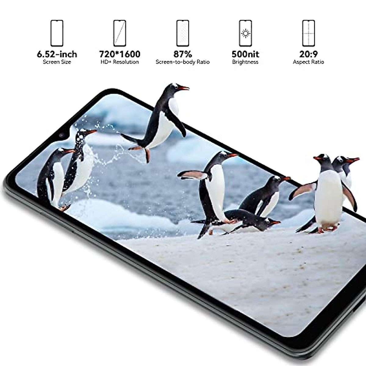 Unlocked Phones, Blackview A53 Unlocked Cell Phone(2023 New), 7GB RAM+32GB ROM/1TB Expand Android Phone, Android 12 Smartphone, 5080mAh Battery 10W Fast Charge, 6.5"HD+Display,3 Card Slots,Face Unlock