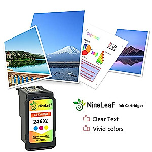 NineLeaf Remanufactured Ink Cartridge Replacement for Canon CL-246XL 246XL CL-244 Compatible with PIXMA MX492 MX490 MG2920 MG2922 MG2420 MG2520 IP2820 Printer (Tri-Color,1 Pack)