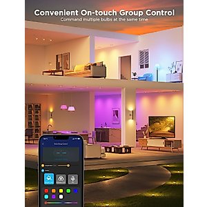 Govee Smart GU10 LED Bulb, MR16 GU10 Light Bulbs, Dimmable Color Changing Light Bulbs, 85 Dynamic Scenes, WiFi & Bluetooth LED Bulbs Work with Alexa, Google Assistant, Syncs with Music, 4 Pack