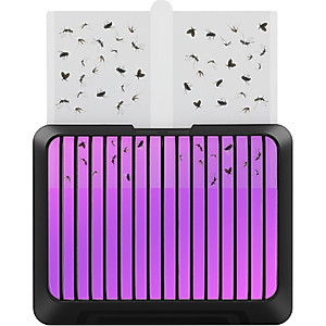 Effective LED Gnats Traps Indoor for Home, Mosquito Traps Indoor for Fruit Flies, Pests, Moths, Flying Insect Trap Indoor for Stop Mosquito Bites, Black [Fly Trap+6 Glue Card]