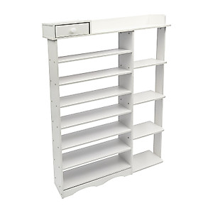 YIYIBYUS 8 Tier Shoe Rack,Wall Tower Cabinet Shoe Storage Organizer Entryway Shoe Shelf