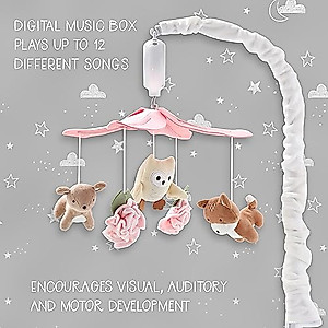 The Peanutshell Woodland Musical Crib Mobile for Girls