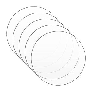 QEEYON 4Pcs Clear Acrylic Sheets, 9.44" Dia Round Plexiglass Sheets Disc 0.07" Thinckness Transparent Plexiglass Panels for Craft Cake Decor Painting Sign Blank DIY Display Project