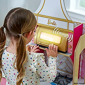 KidKraft Cook with Barbie™ Wooden Play Kitchen with Lights, Sounds, Water-Reveal Food and 30 Accessories