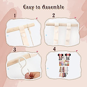 POVETIRE Headband Holder Hair Bows Organizer Baby Headbands Hair Accessories Organizer Storage Wall Hanging Decor